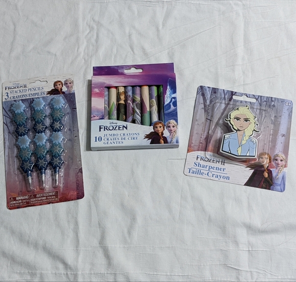 Disney | Toys | Disney Frozen Anna Elsa Stacked Pencils Jumbo Crayons ...